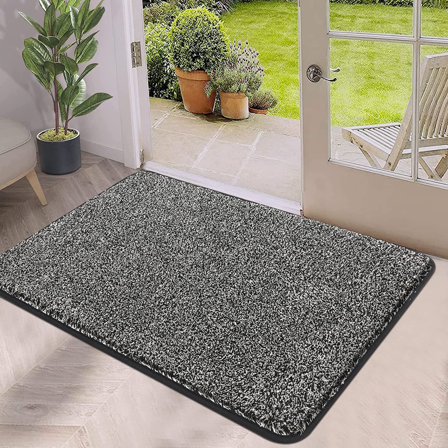 "Findosom 18""x28"" Non-Slip Entryway Mat, Rubber Backing, Shoe Scraper ...