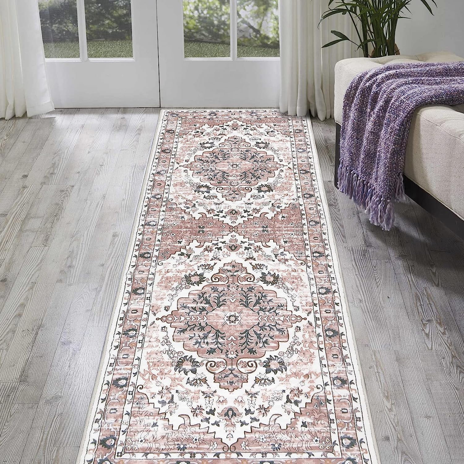 Findosom Boho Runner Rug 2' x 6', Non-Slip, Washable, Suitable for ...