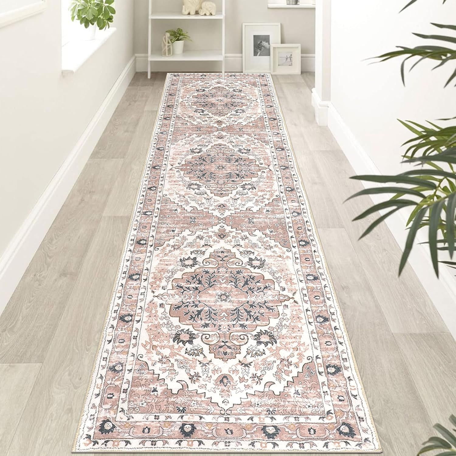 Findosom Extra Long 2' x 8' Utility Boho Runner Rug, Non-Slip, Washable ...