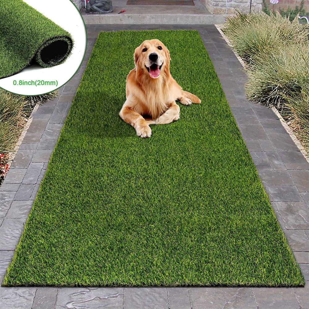 Findosom 2'x6' Soft Fake Grass Runner Rug, Artificial Turf Mat for ...