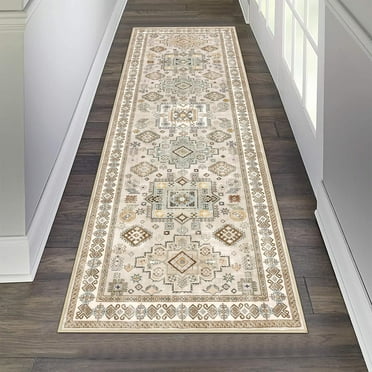 Ileading 2' x 6' Boho Runner Rug, Non Slip Washable Shaggy Soft Carpet ...