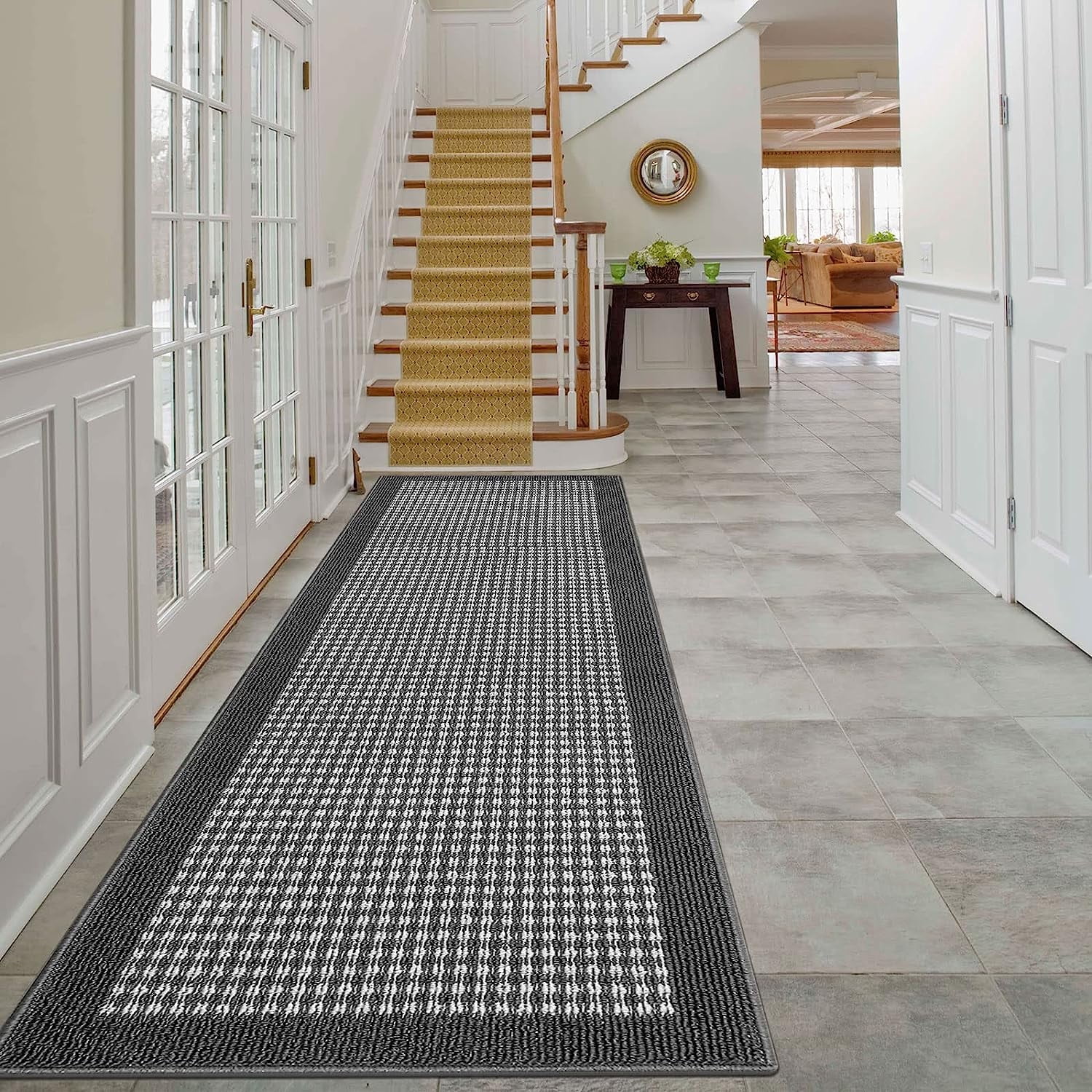 Findosom Hallway Runner Rug, 2'x8', Rubber Backing, Machine Washable ...