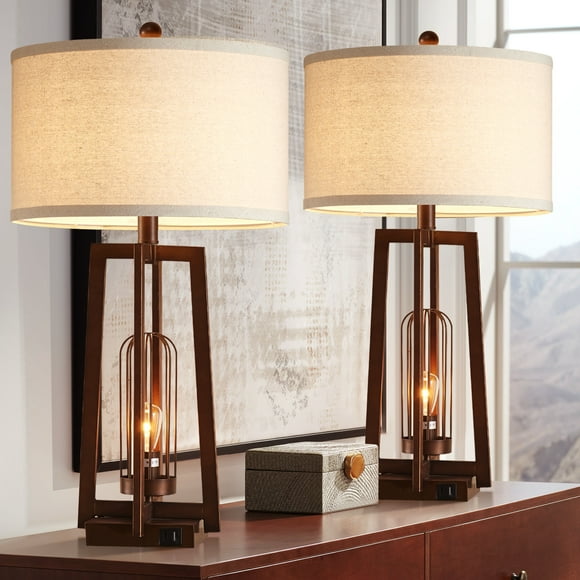 Side Table Lamp Combo