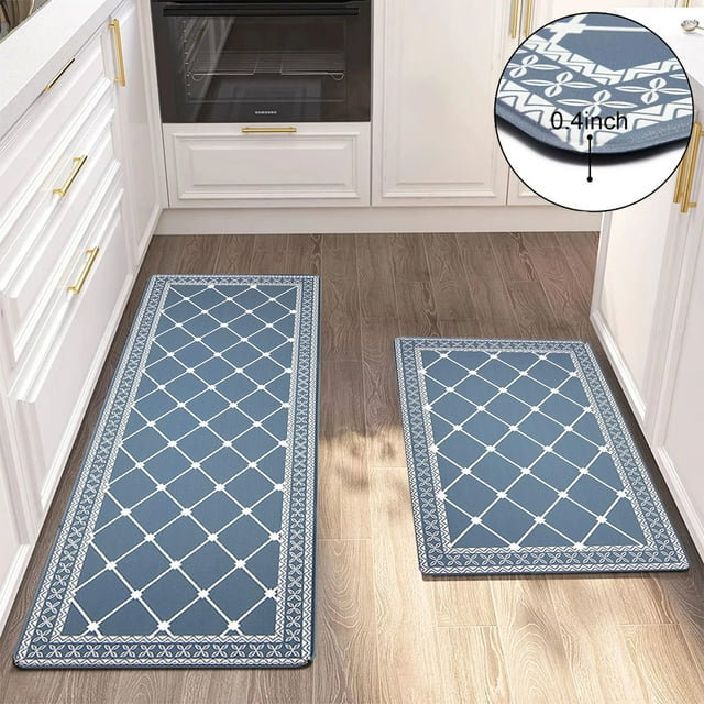 Findosom 2pcs Anti Fatigue Kitchen Rug Set 10mm Thick Cushioned Kitchen ...