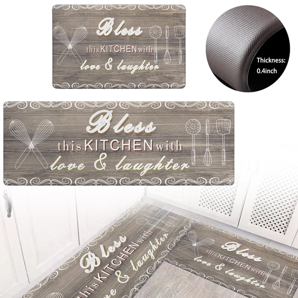 Findosom 2pcs Kitchen Runner Rugs Anti Fatigue Kitchen Mat,Non Slip ...