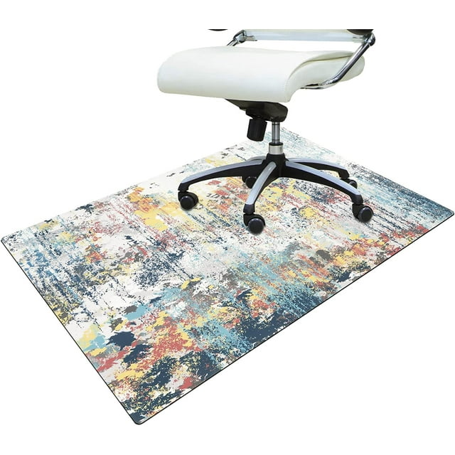 "Findosom 36""x48"" Abstract Office Chair Mat, Non-Slip Rug Protector ...
