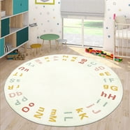 YJ.GWL Kids Educational Fun Rug Play Mat Soft Animal Learning Area Rugs ...