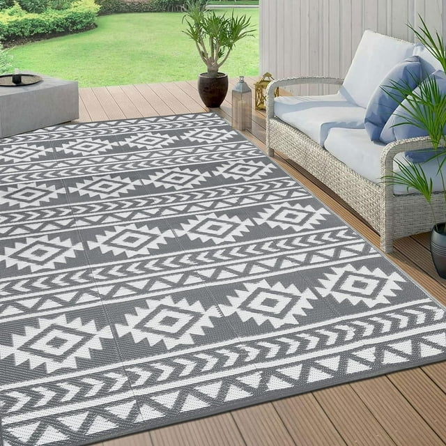 Findosom 5'x7' Reversible Outdoor Rug, Waterproof, Foldable, Portable ...