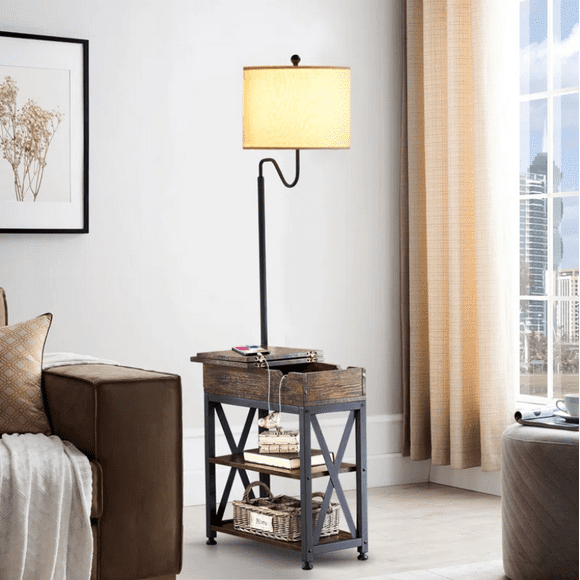 Side Table Lamp Combo