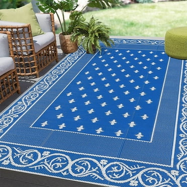 4x6 Waterproof, Reversible Plastic Straw Outdoor Rugs for Patios | Also ...