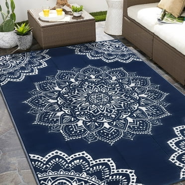 Ataucjin Waterproof Outdoor Rug 5x8 ft,Outdoor Rug for Patio Plastic ...