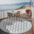Findosom 6ft Round Outdoor Rug, Reversible Boho RV Mat, Waterproof ...