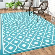 B-USA Large Outdoor Patio Rug, 5x7 ft, Reversible, Waterproof, Camping ...