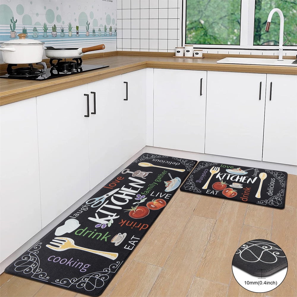 Findosom Anti Fatigue Kitchen Rug Mats Set of 2 Kitchen Runner Rug ...
