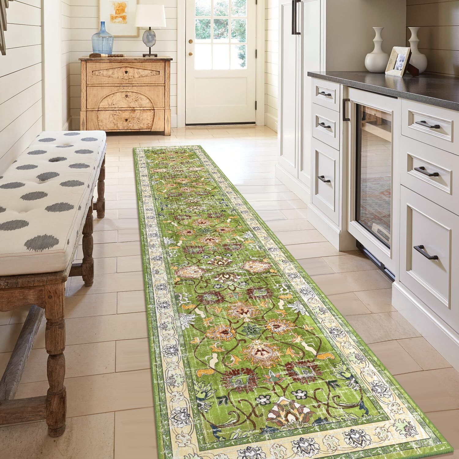 Findosom Washable Runner Rug 2'x10' Non-slip Kitchen Runner Rug ...