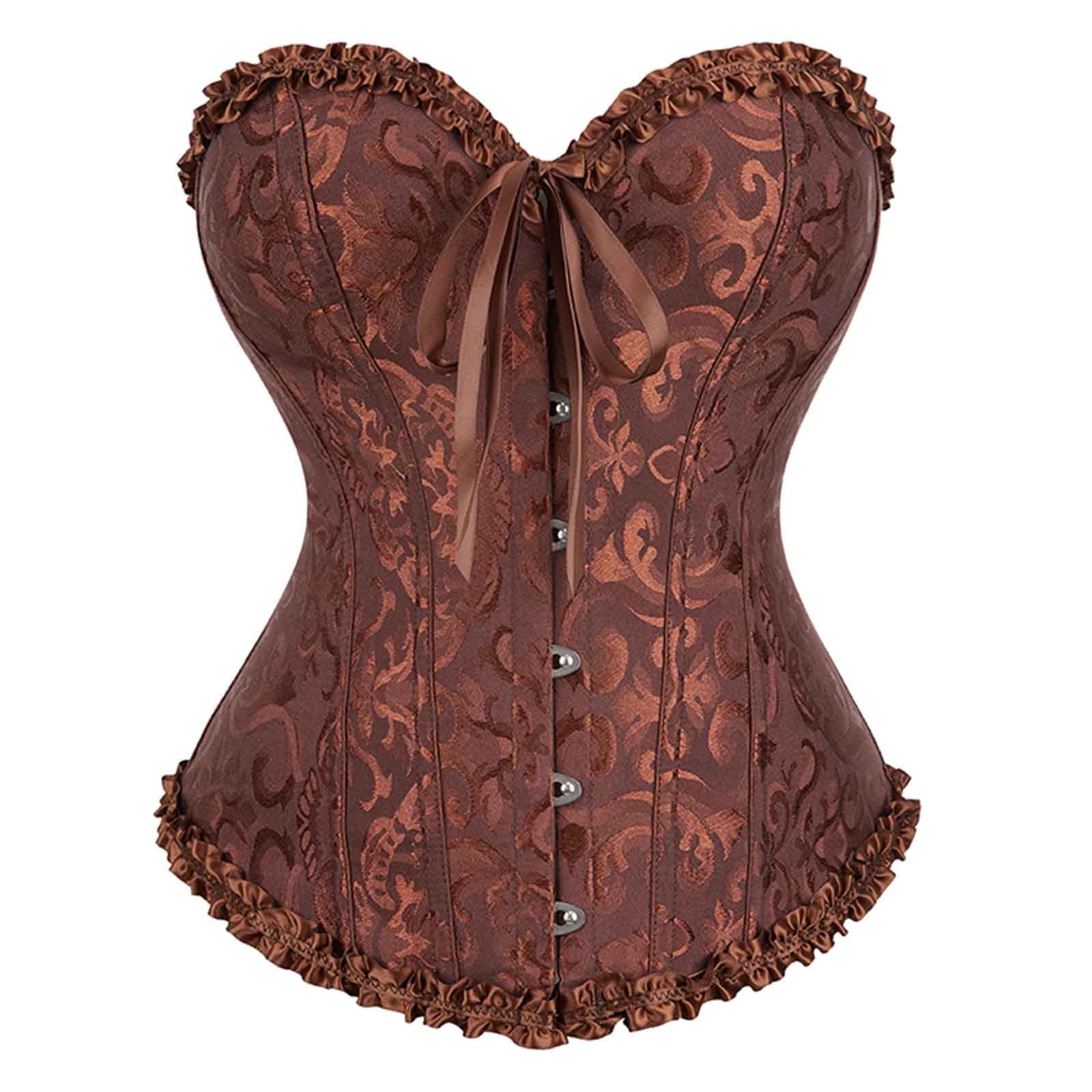 Finds Under 12 Women's Gothic Floral Lace Corset Bustier Top - Sexy ...