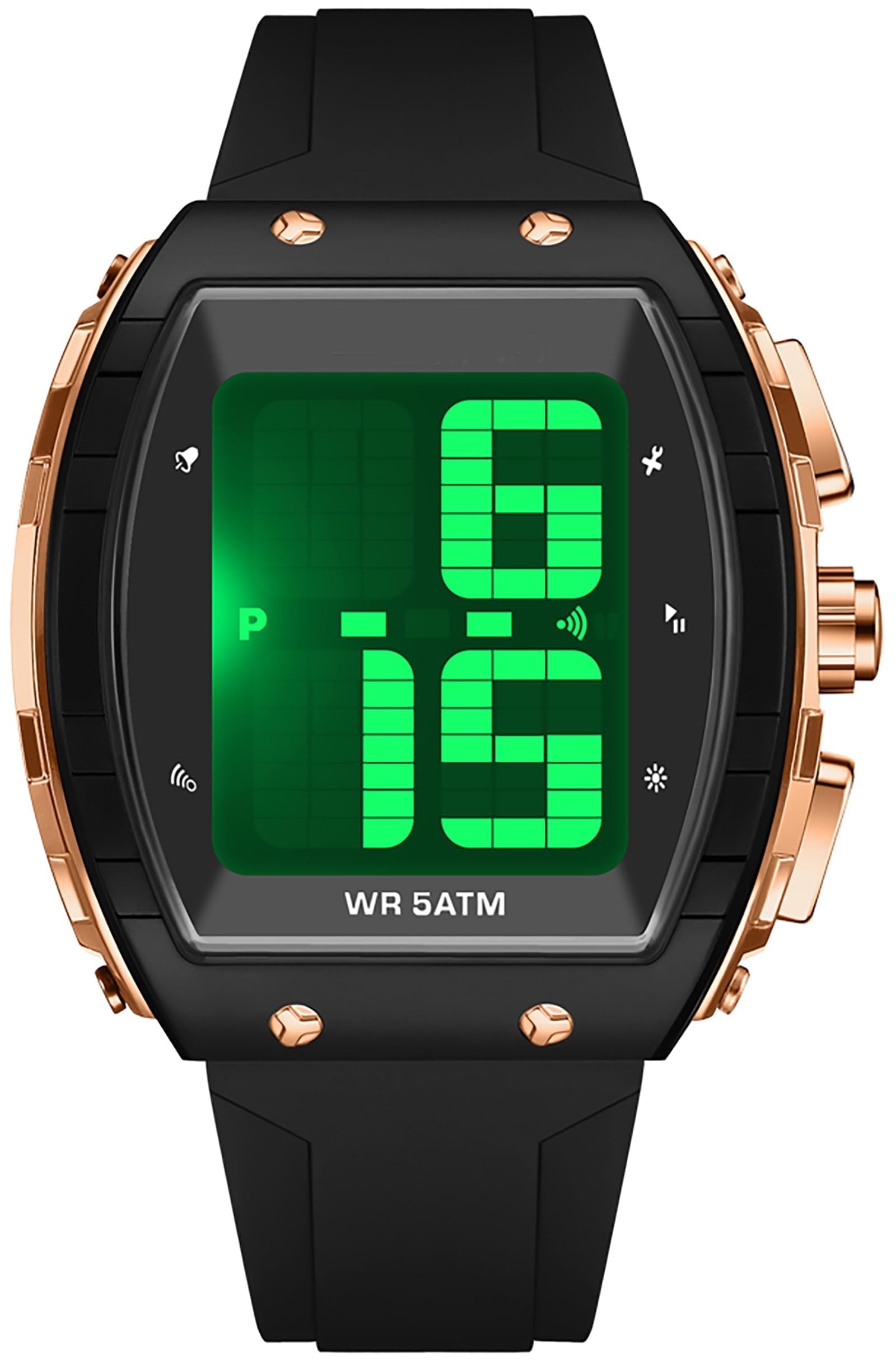 Findtime Digital Watches for Elderly Men Large Face Voice Talking White ...