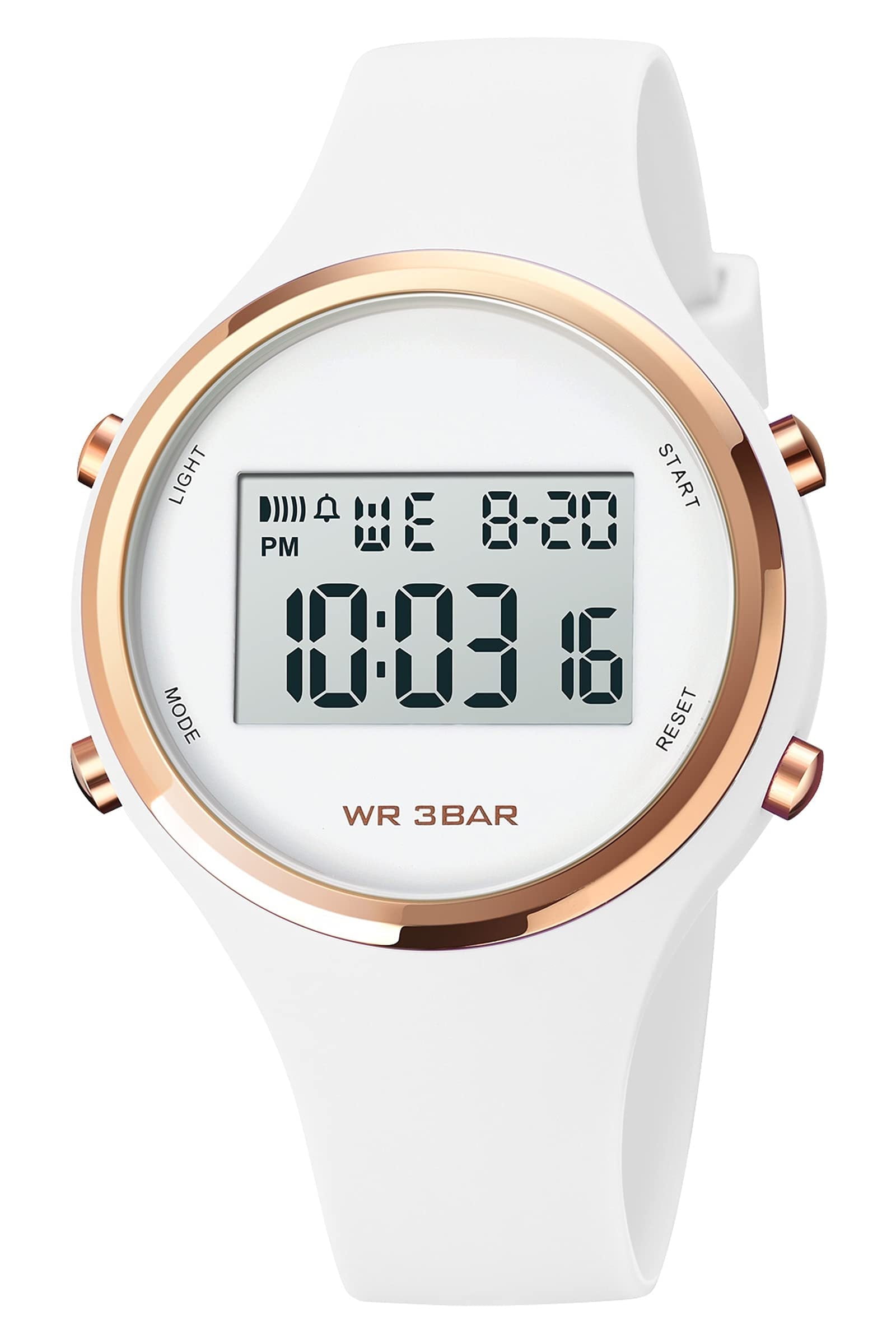 Findtime Ladies LED Digital Watch, Waterproof Multifunction Sport Wrist ...
