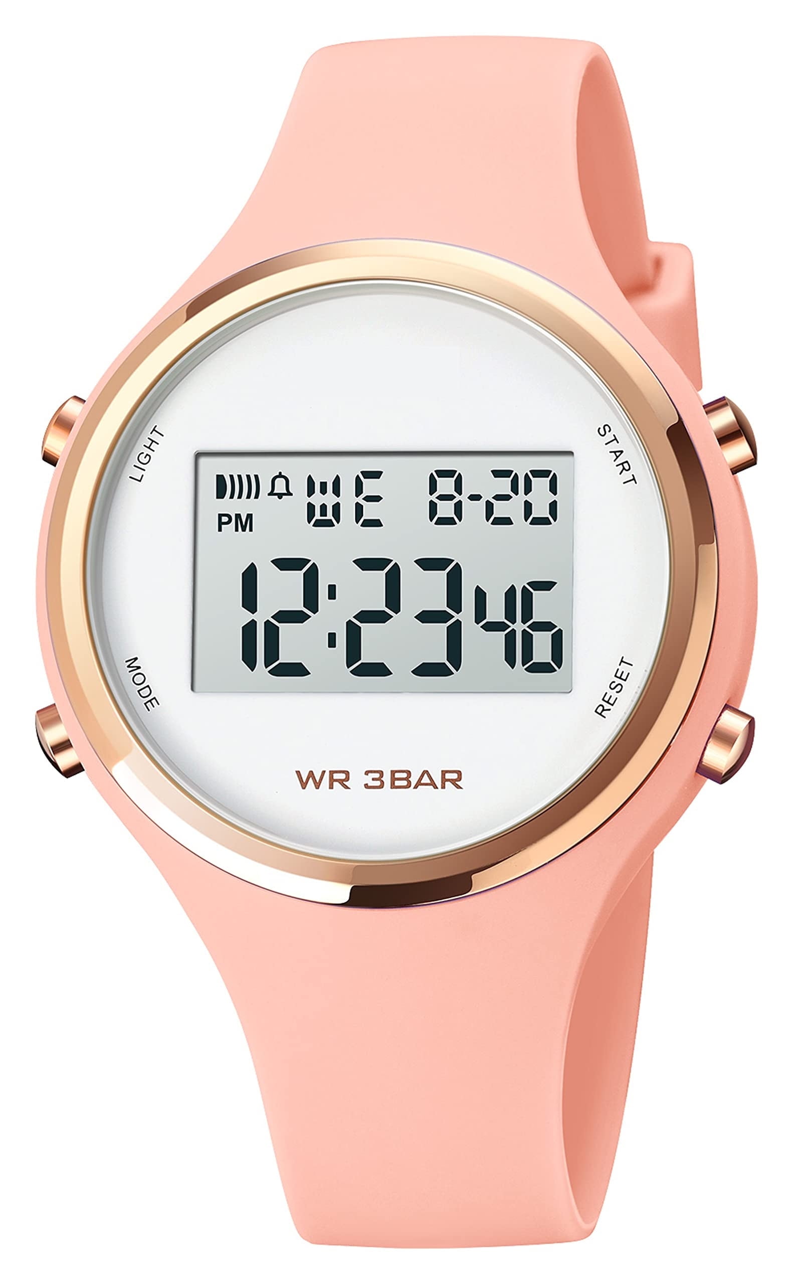 Findtime Ladies Digital Sport Watch, Waterproof, LED, Alarm, Stopwatch ...