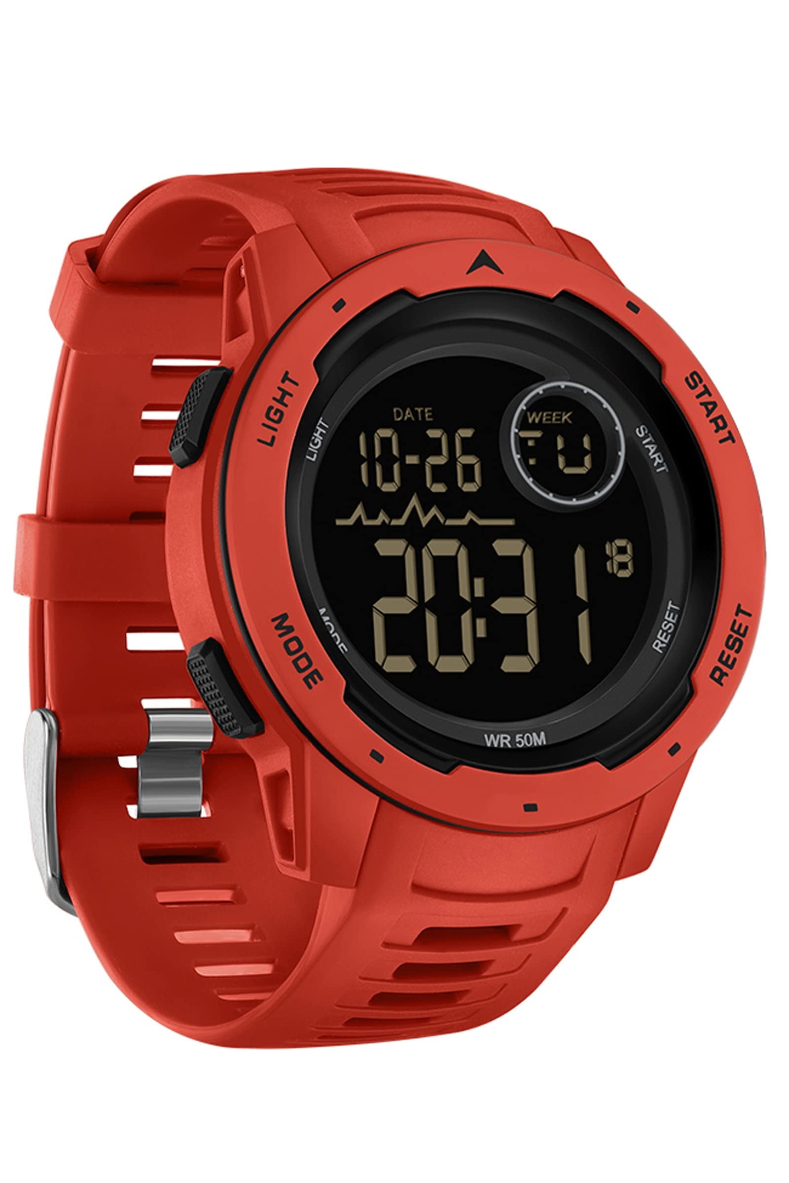 Findtime Men's 50M Waterproof Digital Watch with Backlight, Stopwatch ...