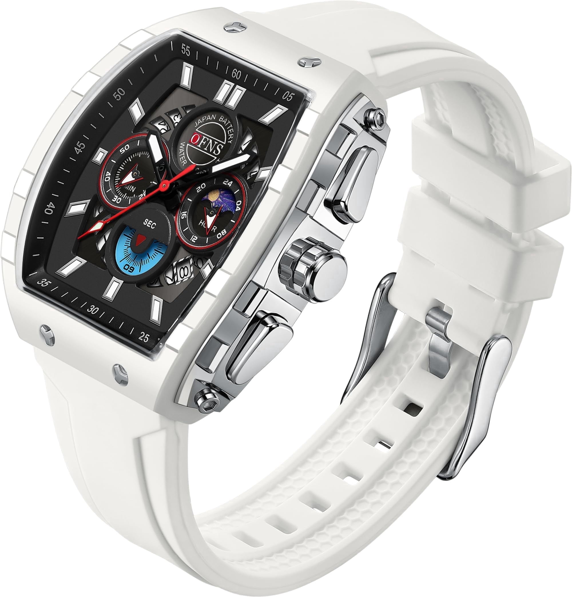 Findtime Watches for Men Unique Tonneau Mens Watches Second Hand Sport ...