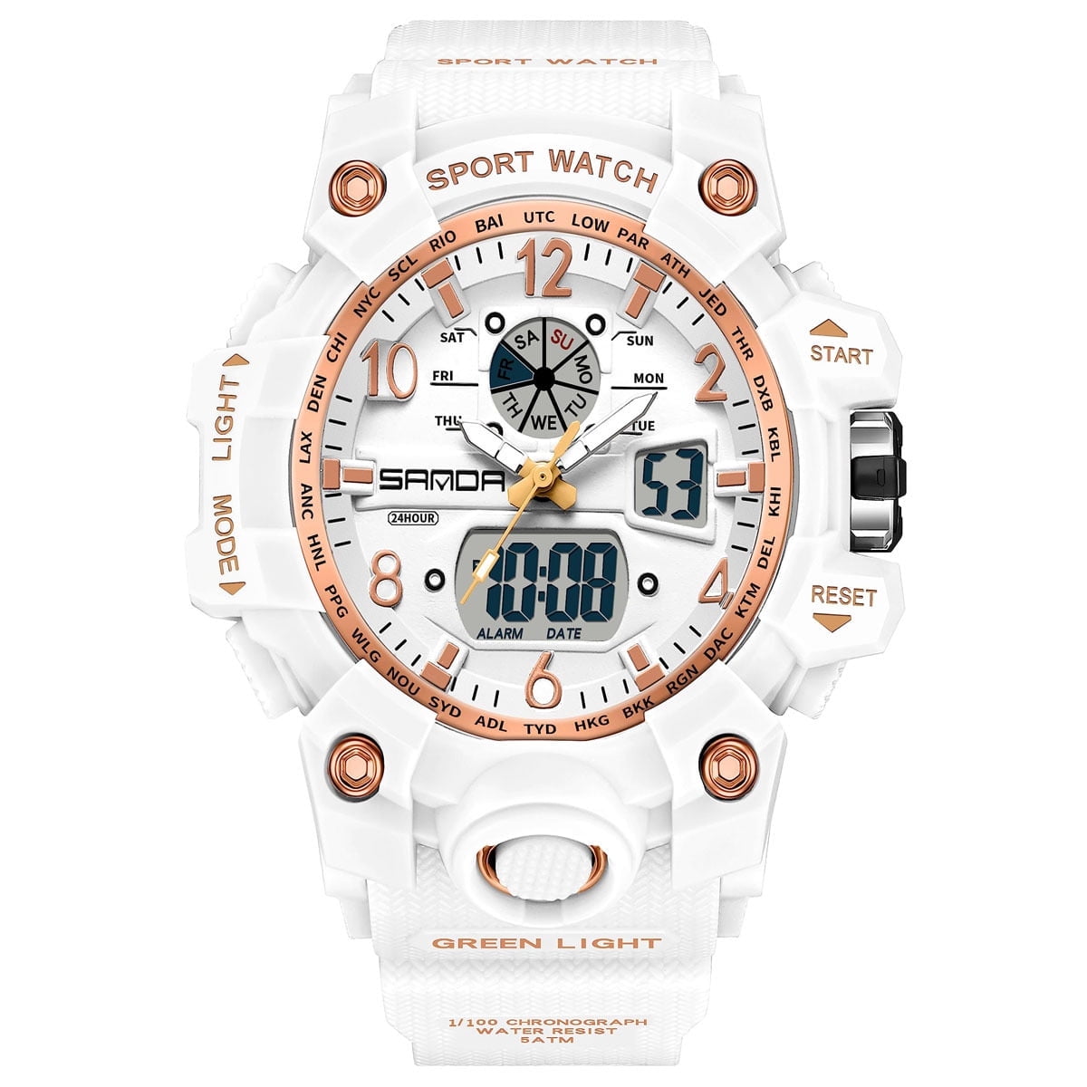 Findtime Women’s Digital Watch Waterproof Sport Watch Analog Wristwatch ...