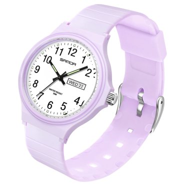 Timex Girls' Time Machines Analog Resin Watch, Purple/White Sport ...