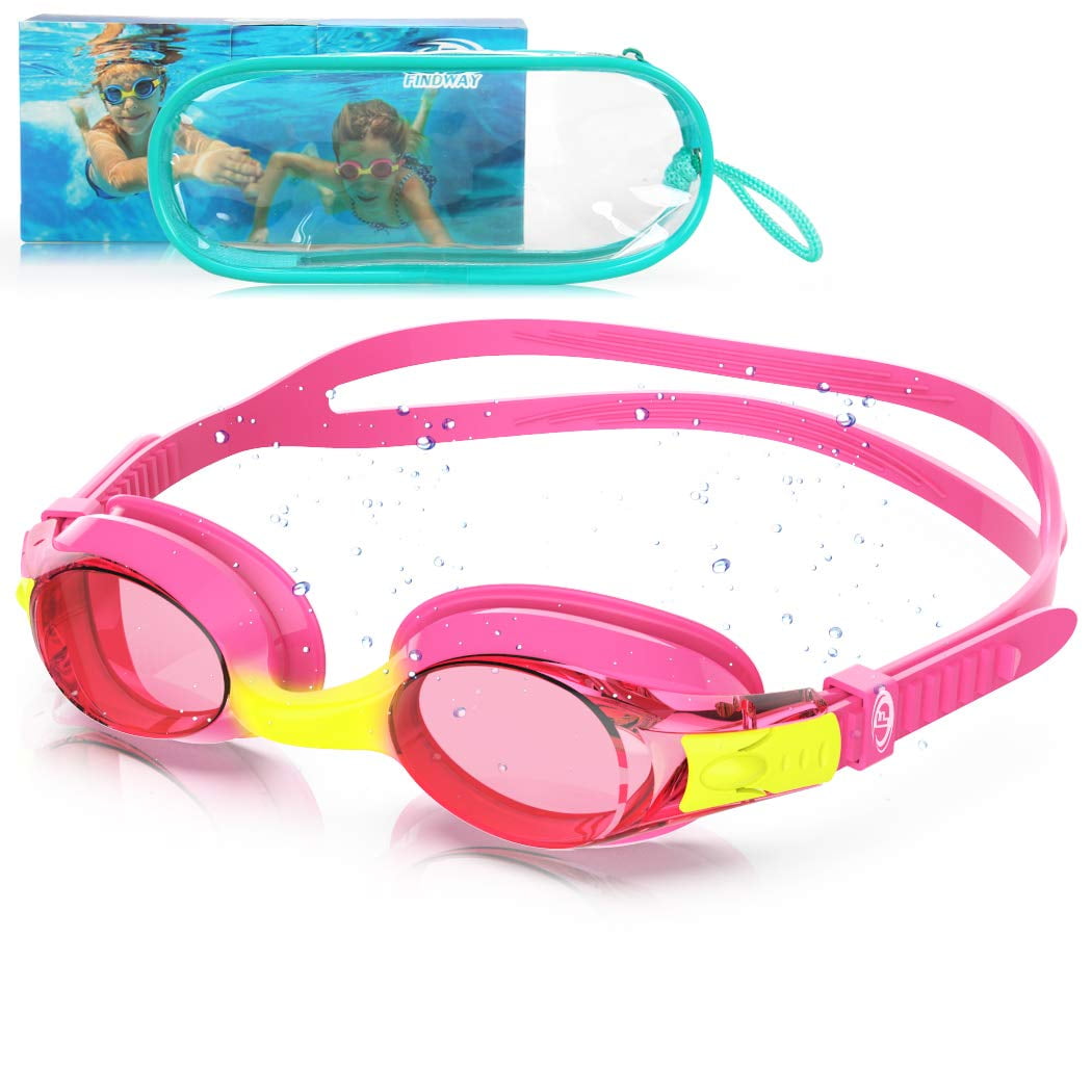 Findway Kids Swim Goggles Anti Fog No Leak Goggles for Kid Age 3-14 ...