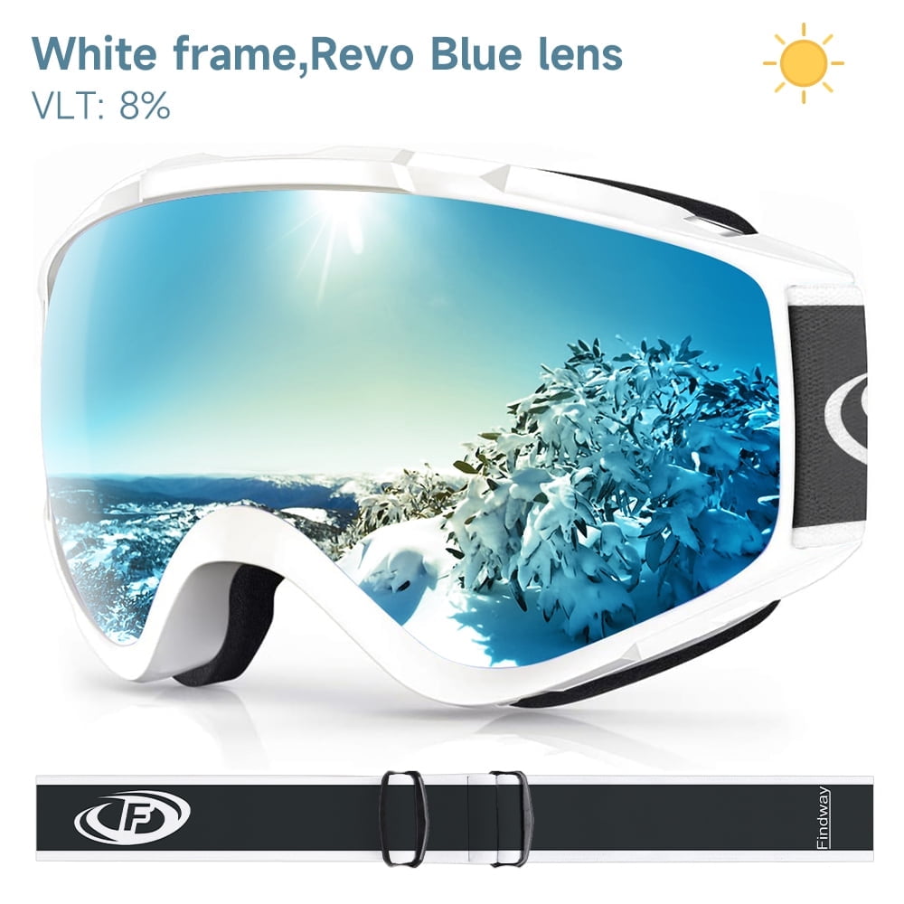 Findway Ski Goggles Over Glass, 100% UV Protection OTG Snow/Snowboard ...
