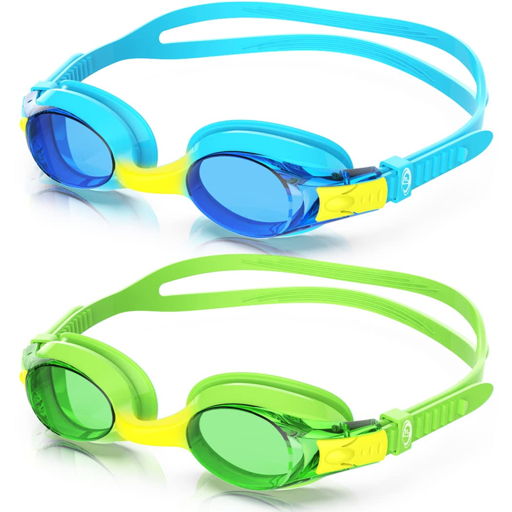 Findway Swim Goggles, 2 Pack Kids Swimming Glasses For Youth Girls Boys ...