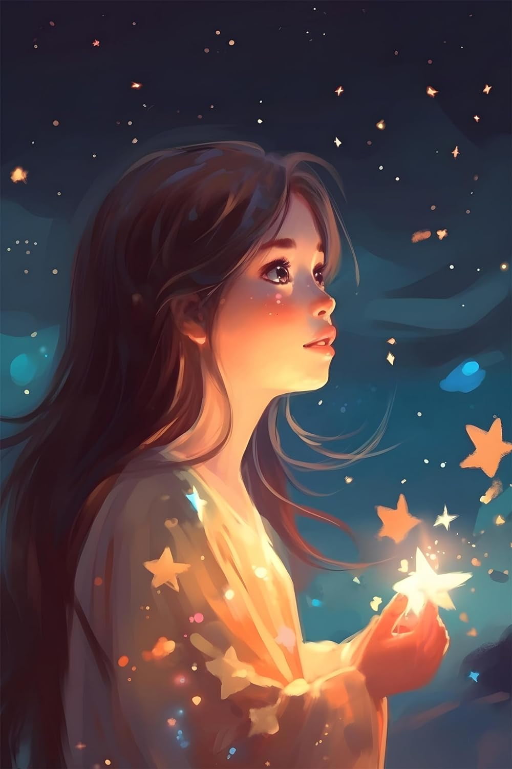 Fine Anime Style Poster Cavans Wall Art - Illustration Poster on Canvas ...