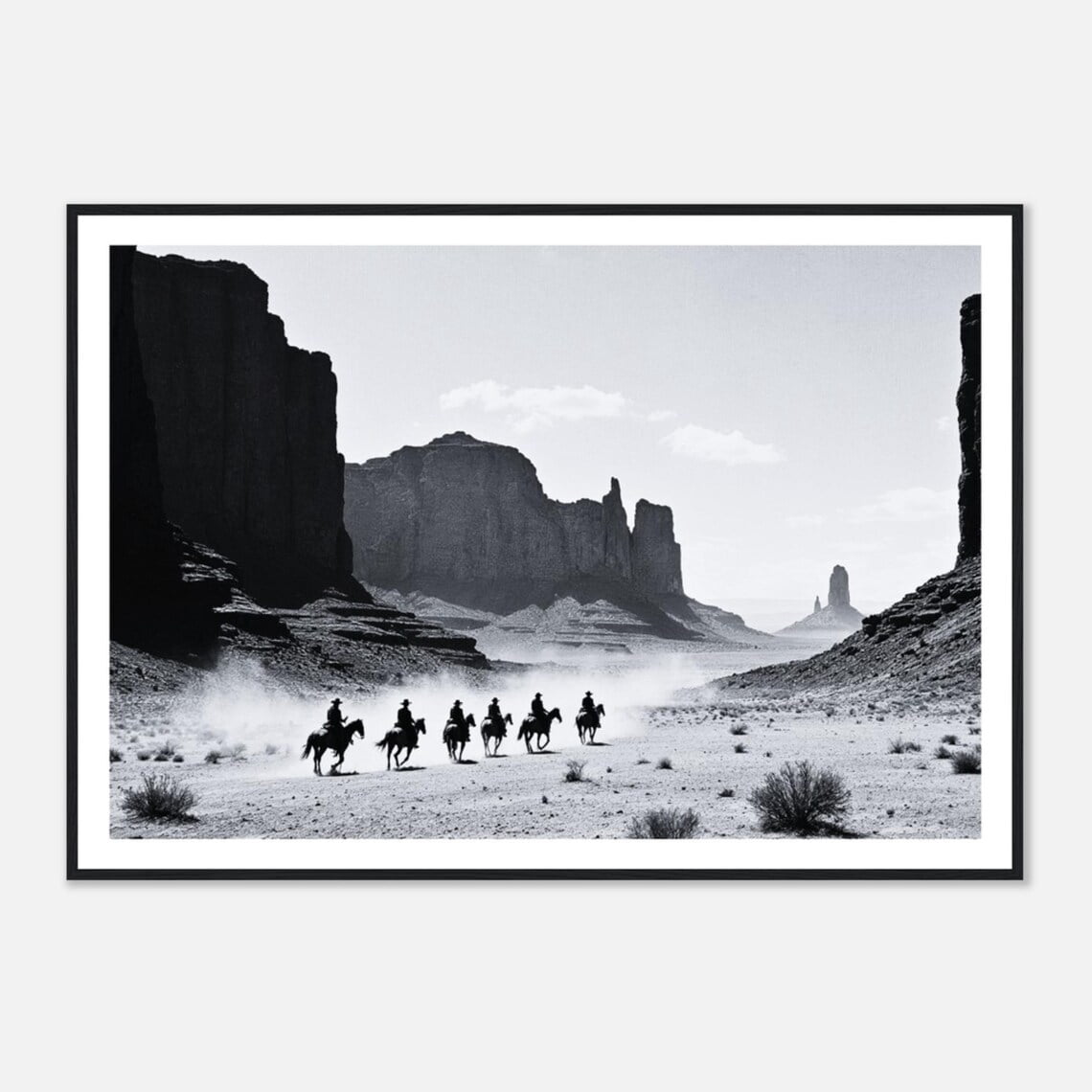 Fine Art Black And White Cowboy Print, Cowboy Riders In Monument Valley ...