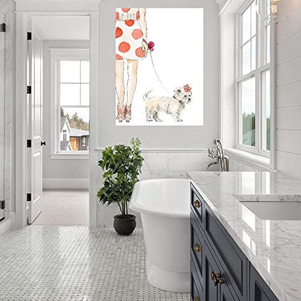 Fine Art Canvas Girl With Puppy Canvas Wall Decor by Artist Lanie ...