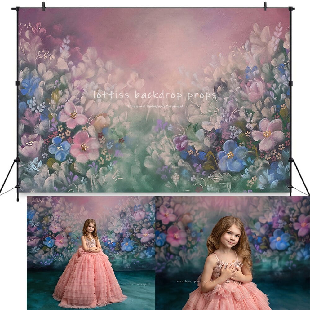 Fine Art Floral Backdrop Girl Pregnant Woman Portrait Photography Child ...