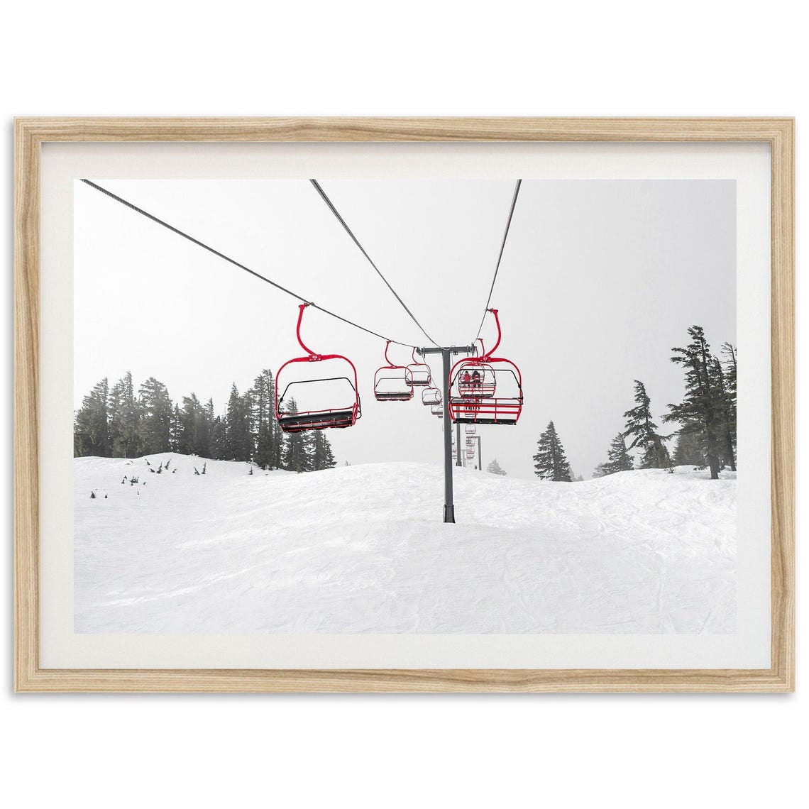 Fine Art Mountain Ski Lift Print Photography Winter Snow Mt Bachelor ...