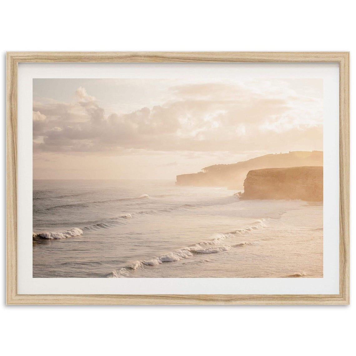 Fine Art Ocean Print - Coastal Wall Decor, Muted Beach Wall Art, Sunset ...
