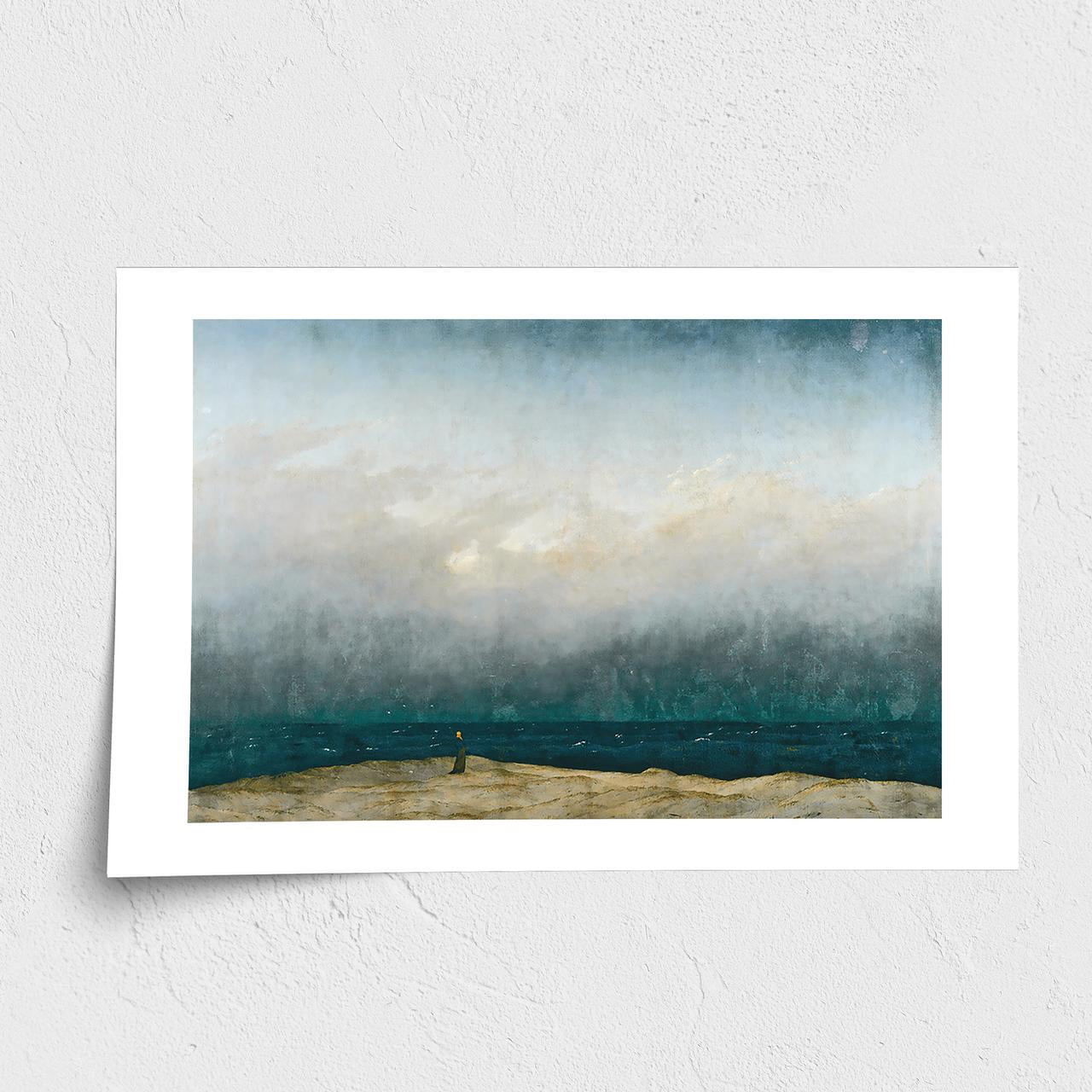 Fine Art Paper Print - Monk - by sea, 1809 - Walmart.com
