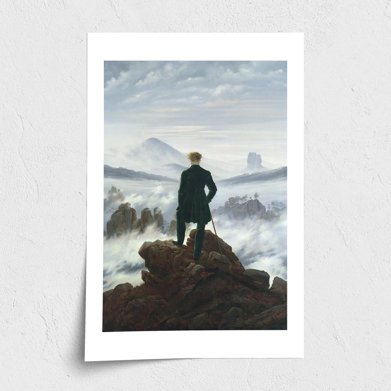 Fine Art Paper Print - The Wanderer above the Sea of Fog, 1818 ...
