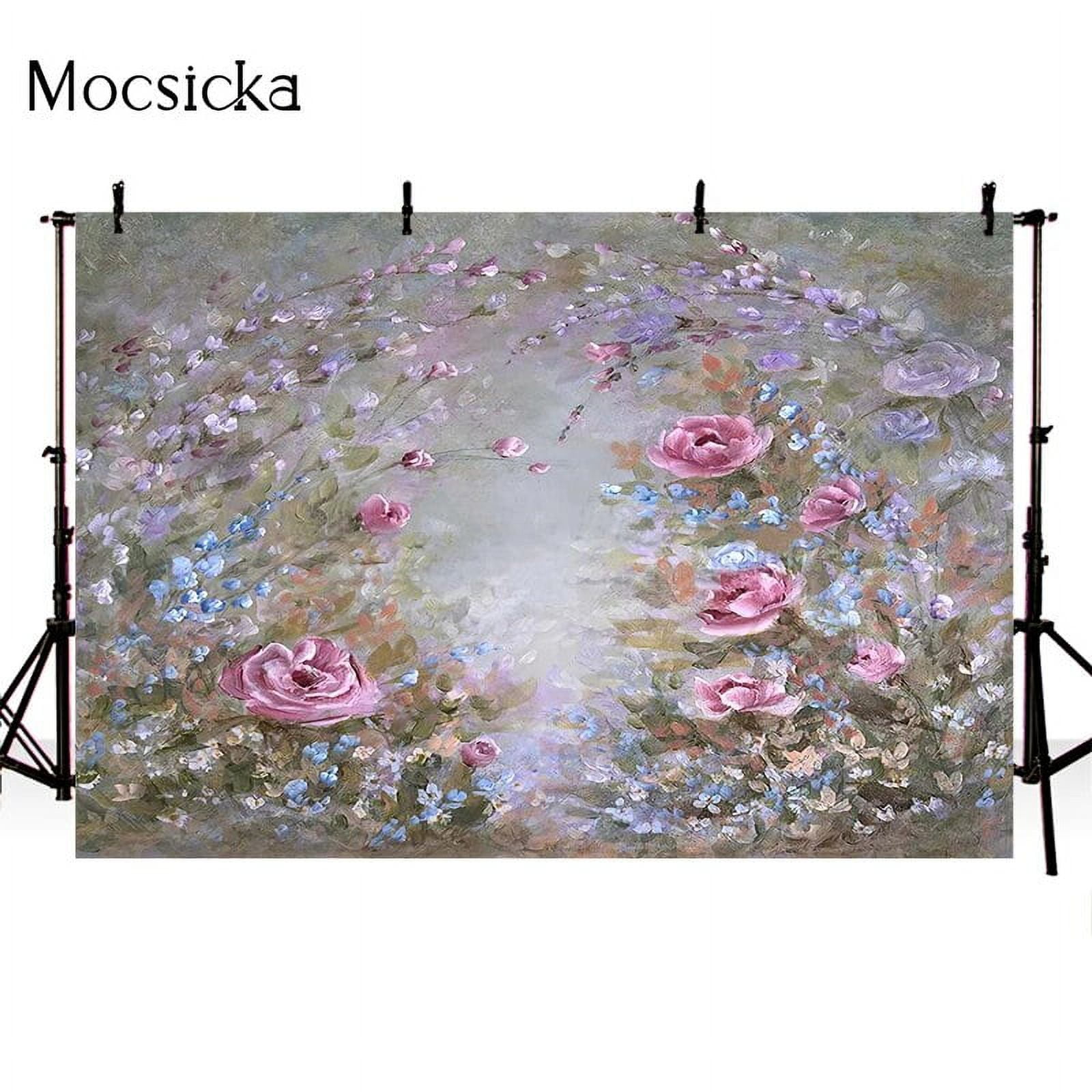 Fine Art Textured Hand Painted Flowers Photography Backdrops Retro ...
