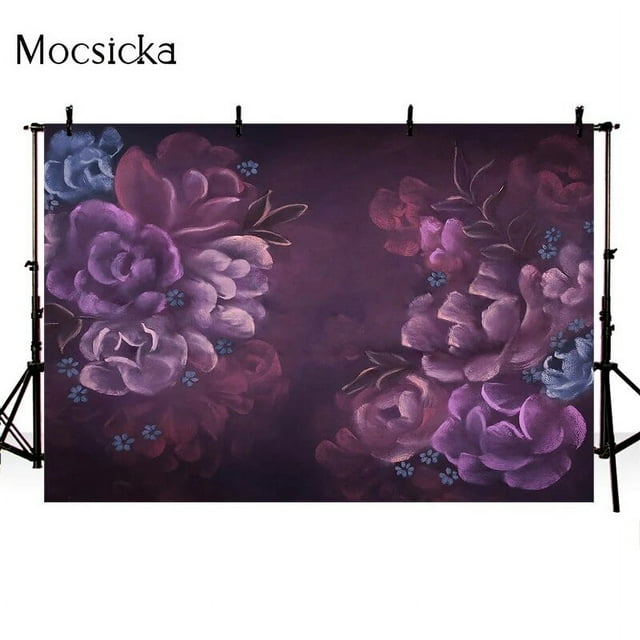 Fine Art Textured Hand Painted Flowers Photography Backdrops Retro ...