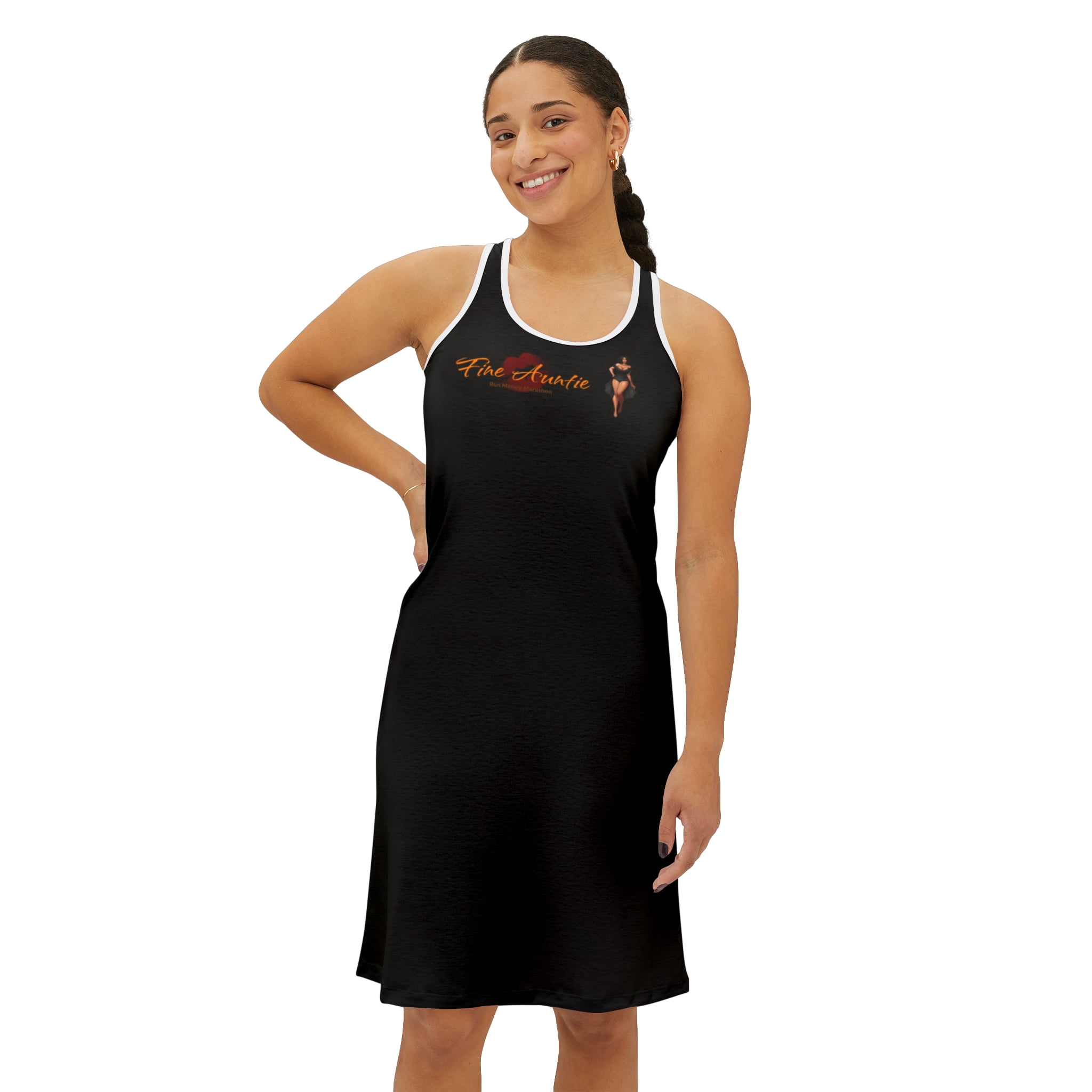 Fine Auntie Women's Black Racerback Dress - Walmart.com
