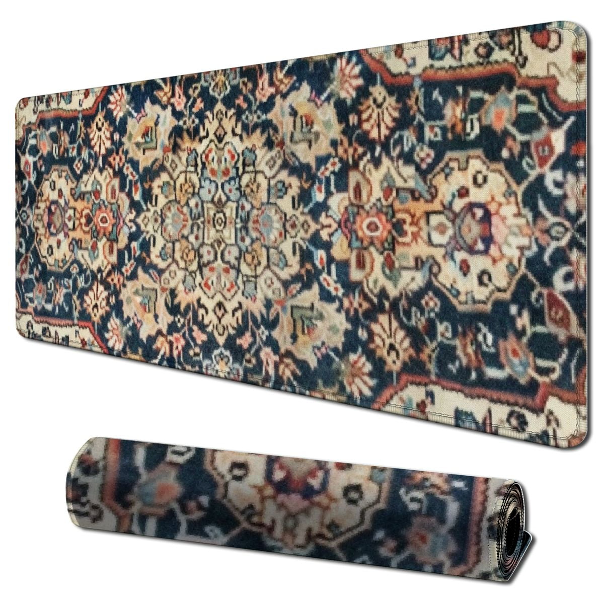 Fine Blue Rust Orange Mouse Pad Extended Large Gaming Mousepad XL Big ...