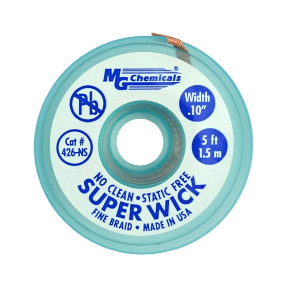 Fine Braid Super Wick #4 Blue No Clean - 5ft - Walmart.com