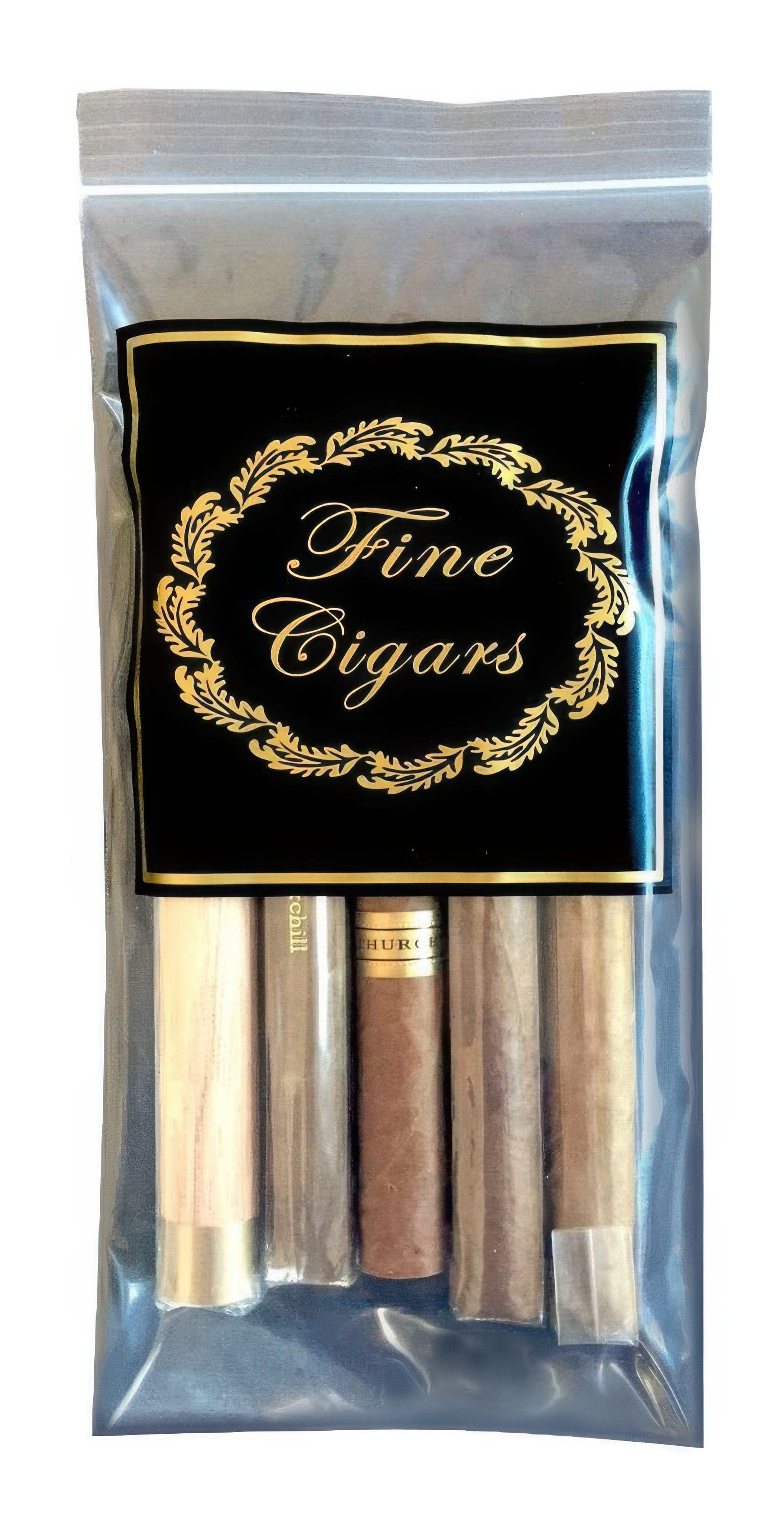 "Fine Cigars" Point-of-Sale Zip Lock Cigar Bags (5" x 10") - 500 PACK ...