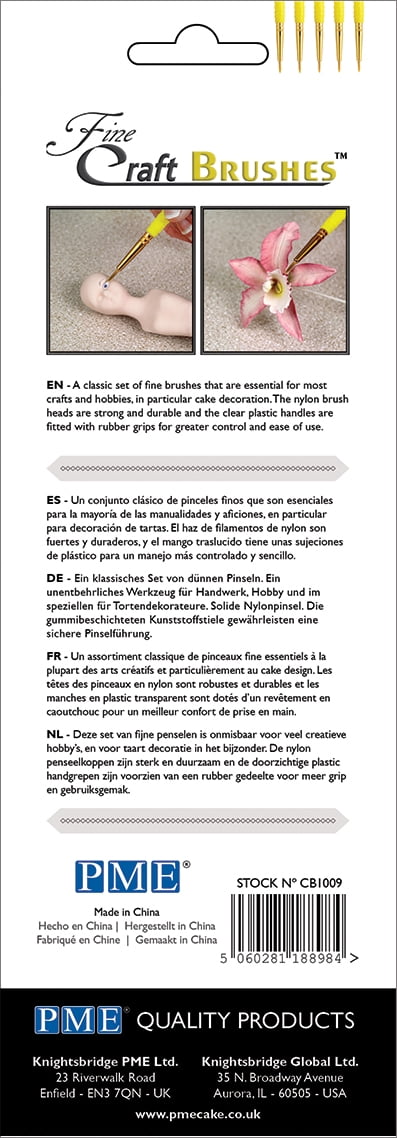 Fine Craft Brush Set 5/Pkg- - Walmart.com