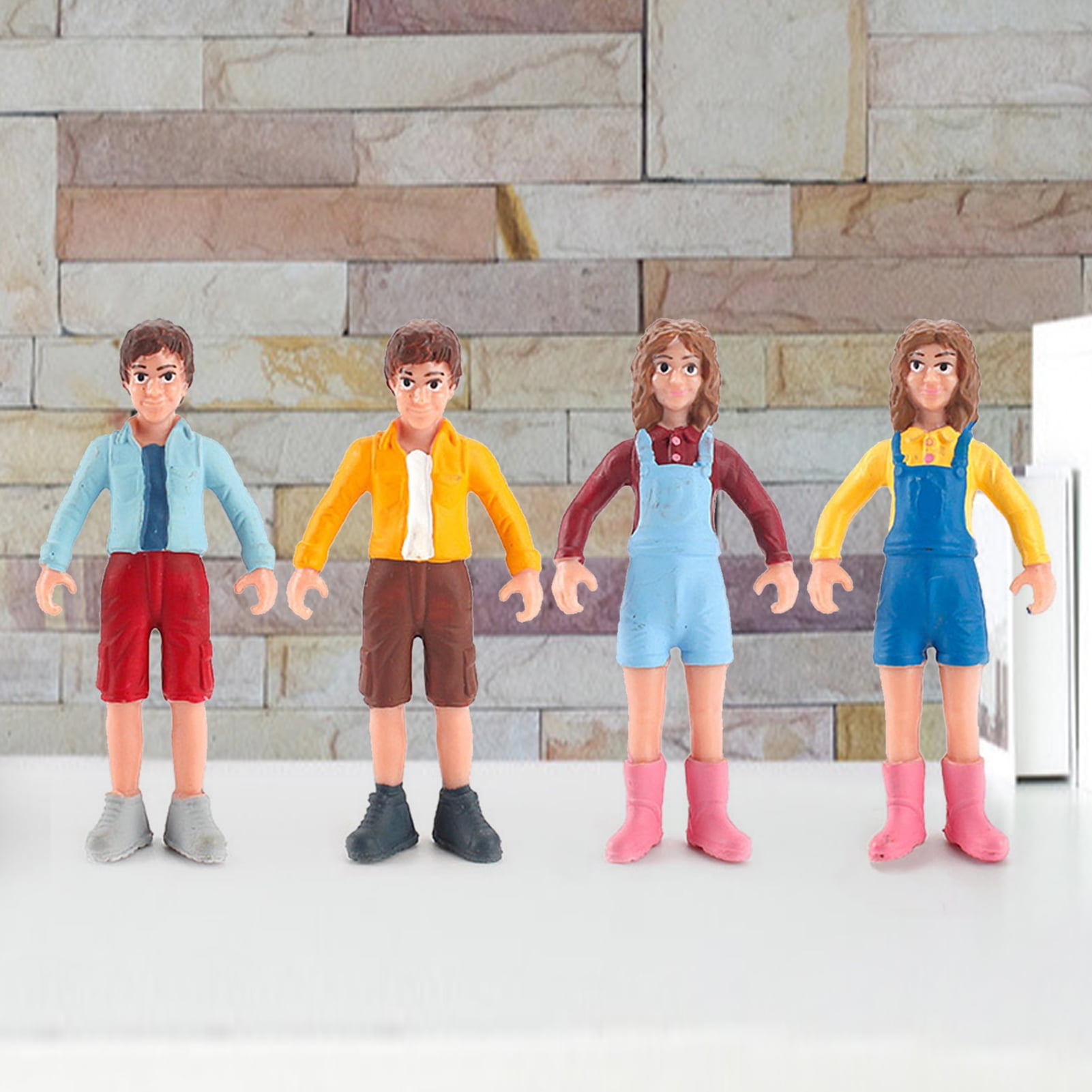 Fine Crafted 4-Piece PVC Simulation Figure Toy Set of Character Models ...