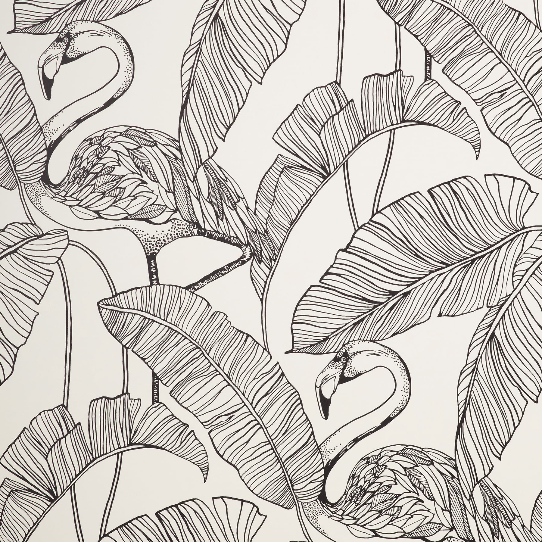 Fine Décor Mulholland White Flamingo Wallpaper - Walmart.com