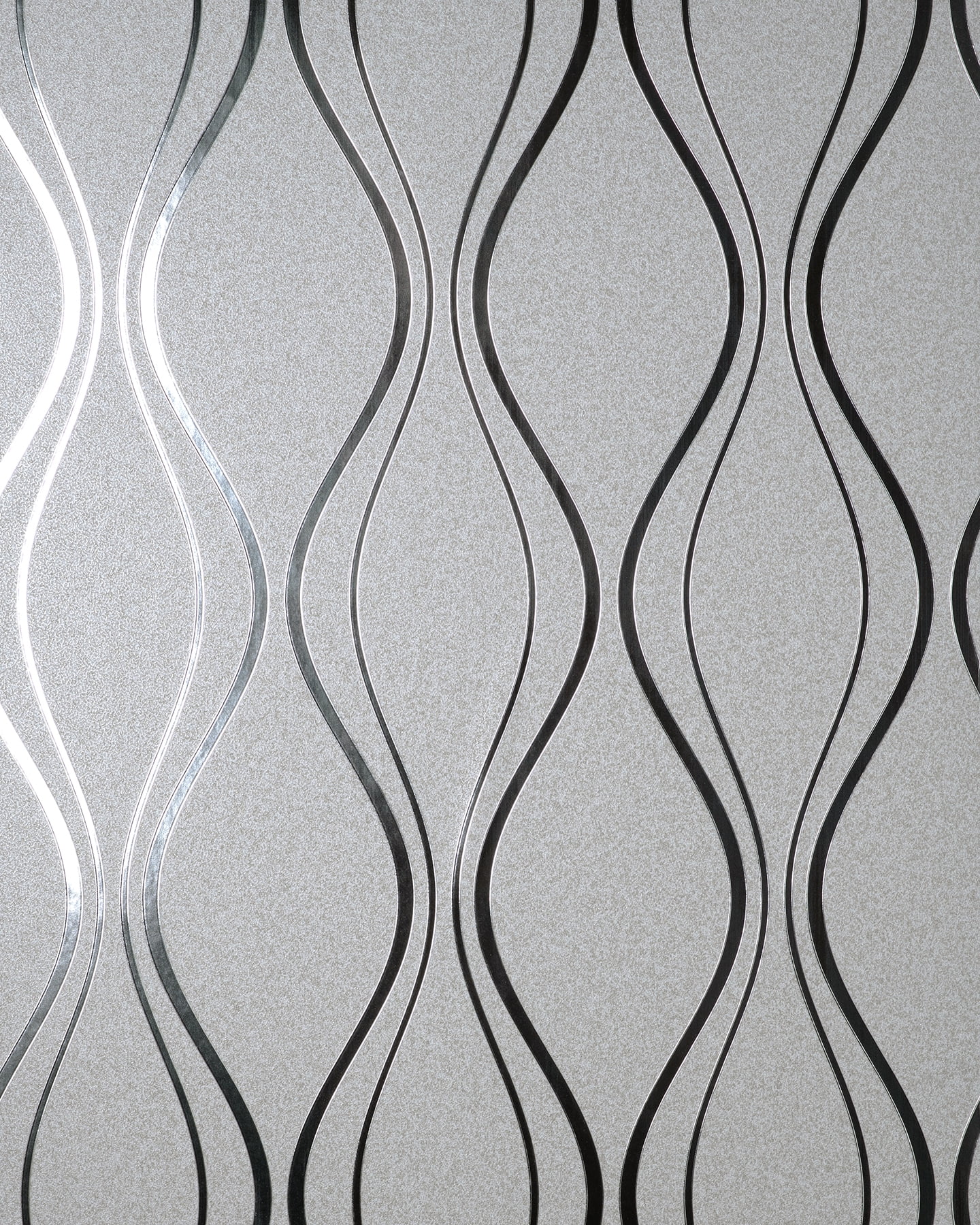 Fine Decor Odie Silver Contour Wave Wallpaper - Walmart.com