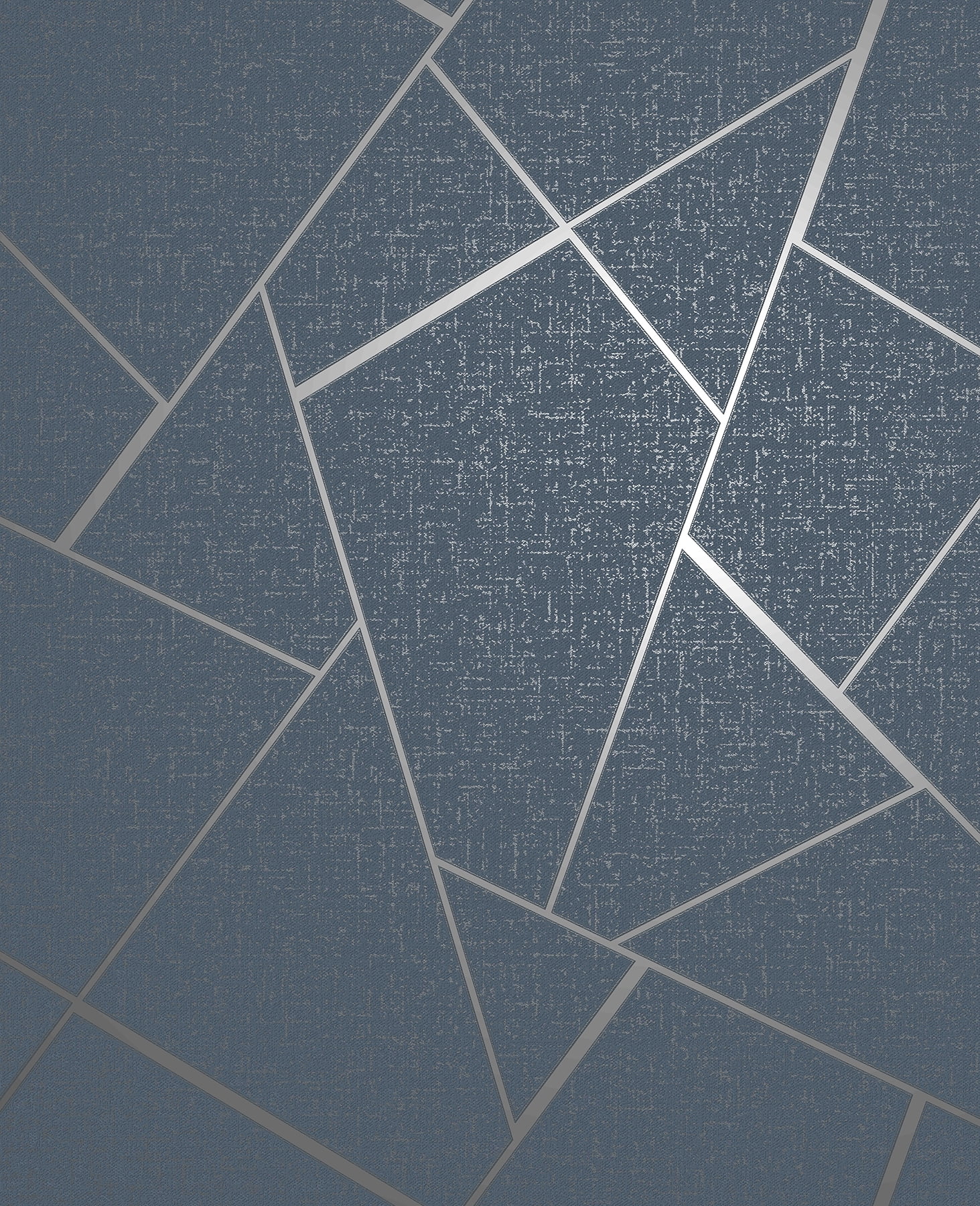Fine Decor Quartz Navy Fractal Unpasted Expanded Vinyl Wallpaper, 20.5 ...