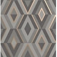 Fine Decor Shard Charcoal Geometric Unpasted Paper Wallpaper, 20.5-in ...